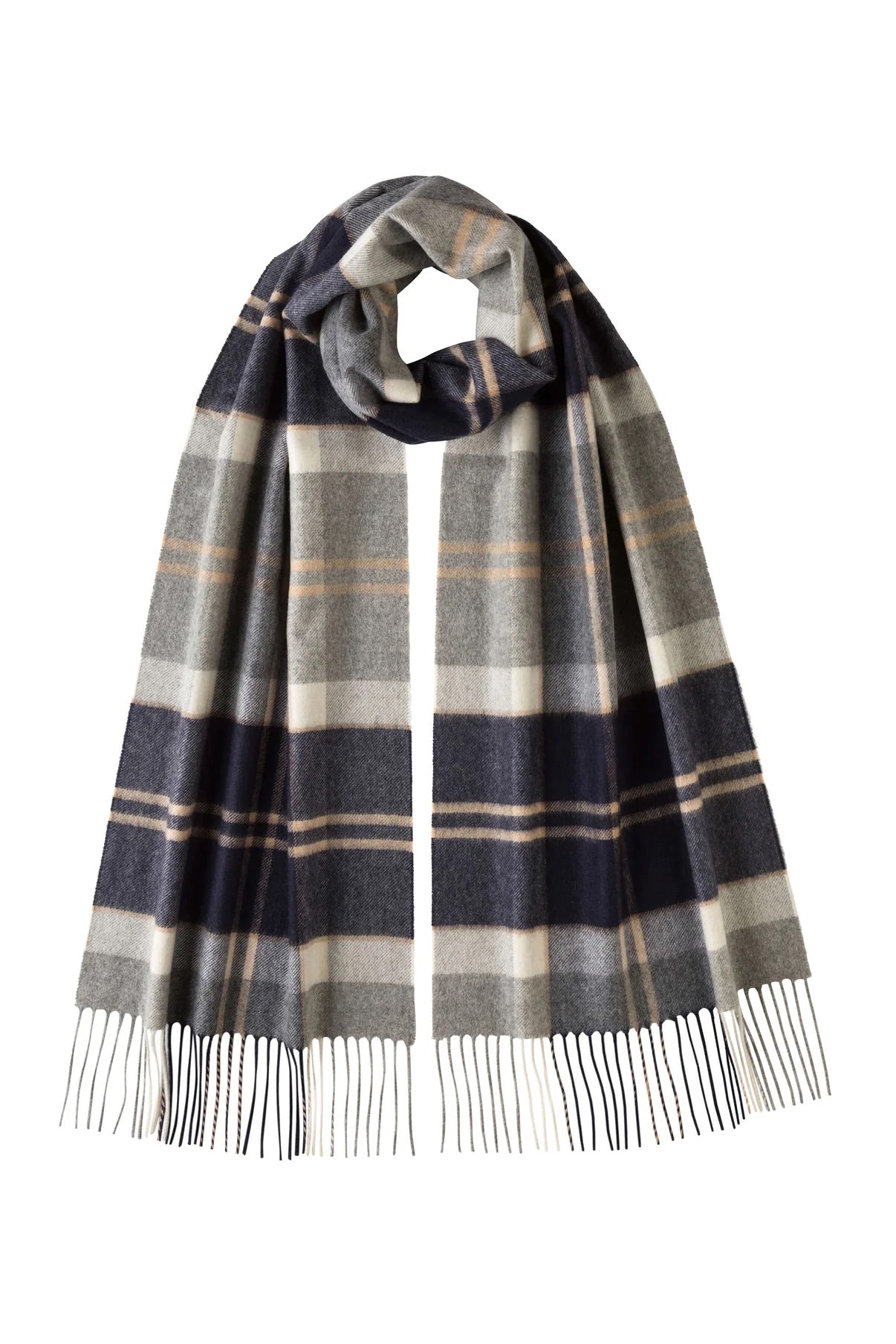 Extra Wide Silver Bannockbane Cashmere Scarf – Morrows